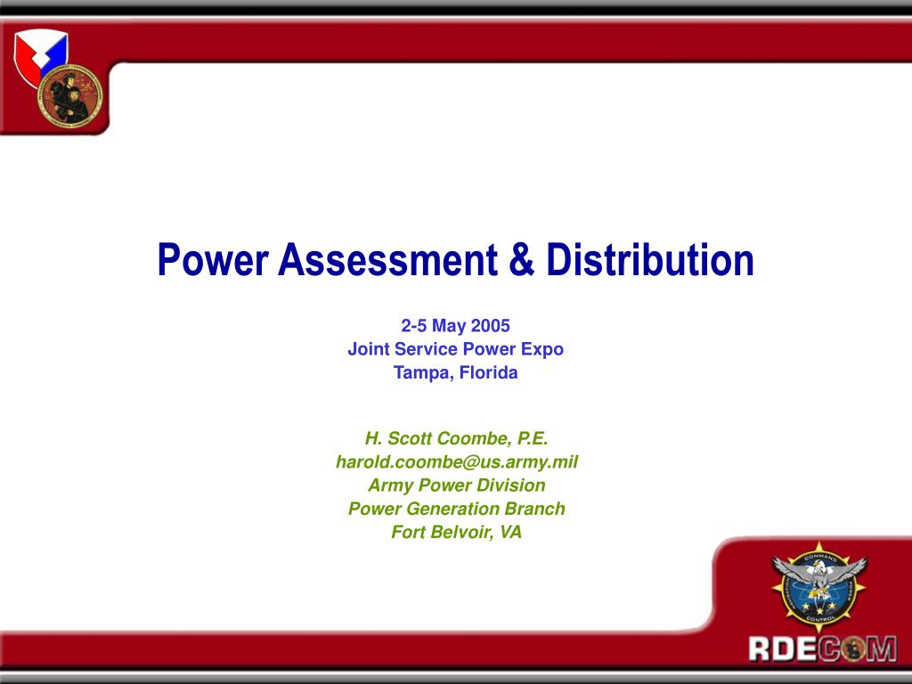 PPT - Power Assessment & Distribution PowerPoint Presentation, free ...