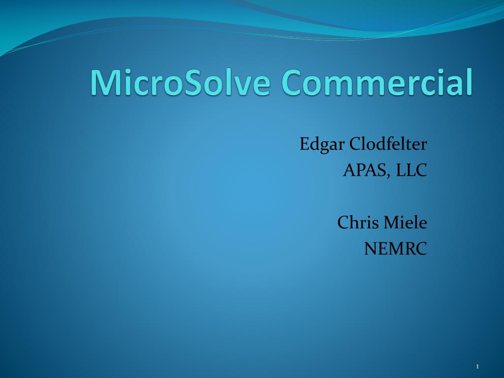 PPT - MicroSolve Commercial PowerPoint Presentation, free download - ID ...