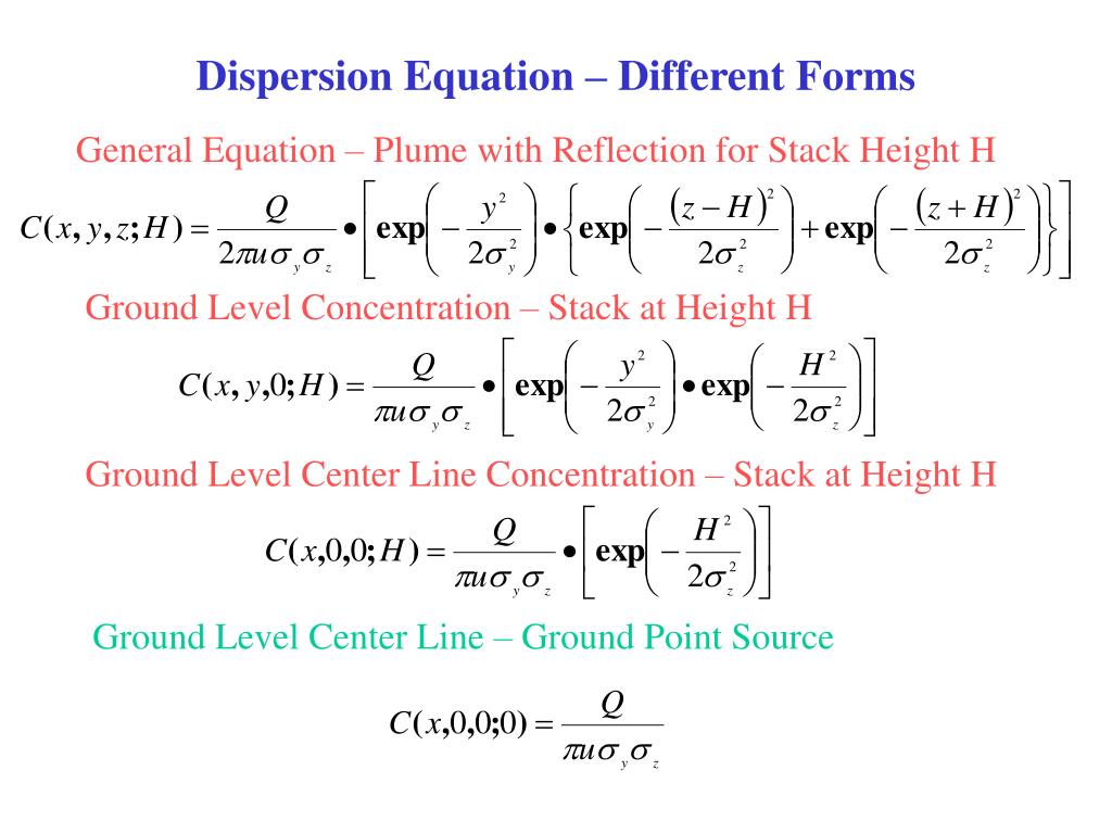 PPT - Dispersion Equation – Different Forms PowerPoint Presentation ...