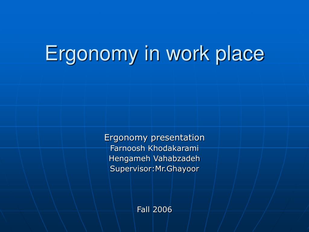 PPT - Ergonomy in work place PowerPoint Presentation, free download - ID:202095