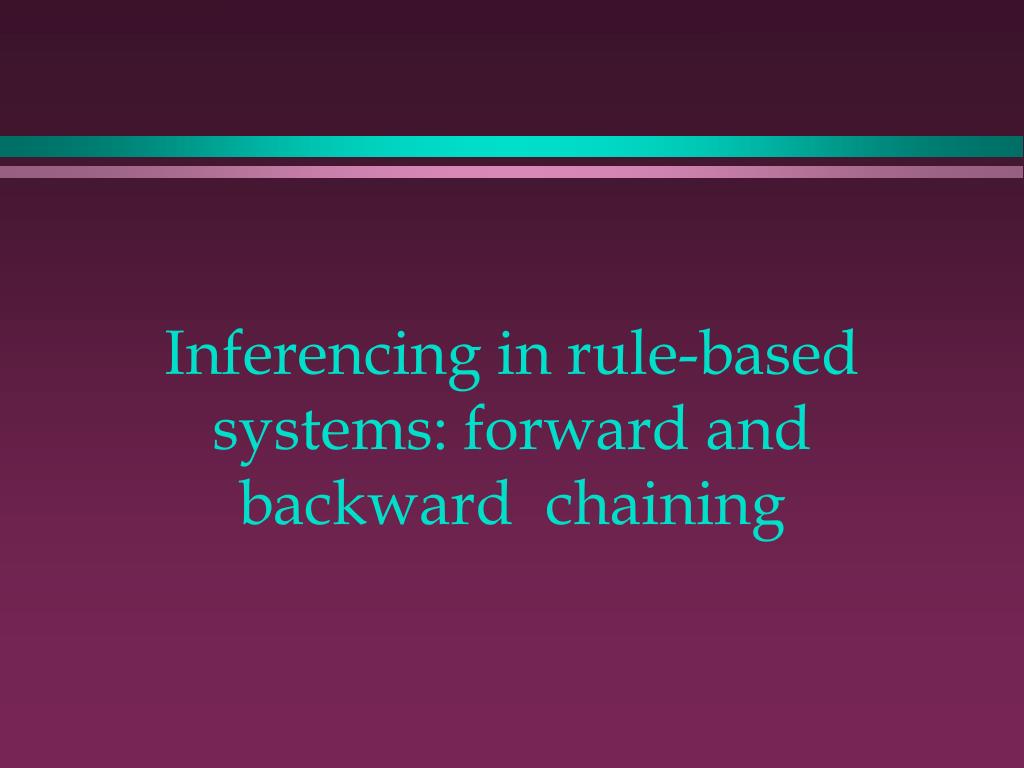 PPT - Inferencing in rule-based systems: forward and backward chaining PowerPoint Presentation ...