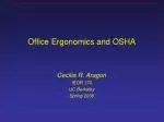 PPT - OSHA’s New Ergonomics Standard PowerPoint Presentation, free ...