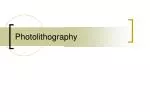 PPT - Top Down Method Photolithography Basics PowerPoint Presentation ...