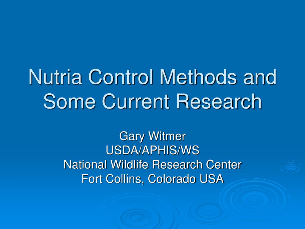 PPT - Nutria Control Methods and Some Current Research PowerPoint ...