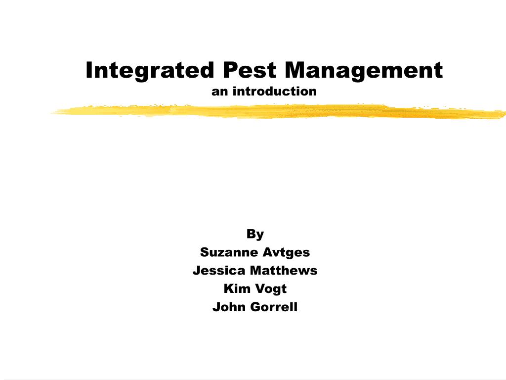 PPT - Integrated Pest Management an introduction PowerPoint ...