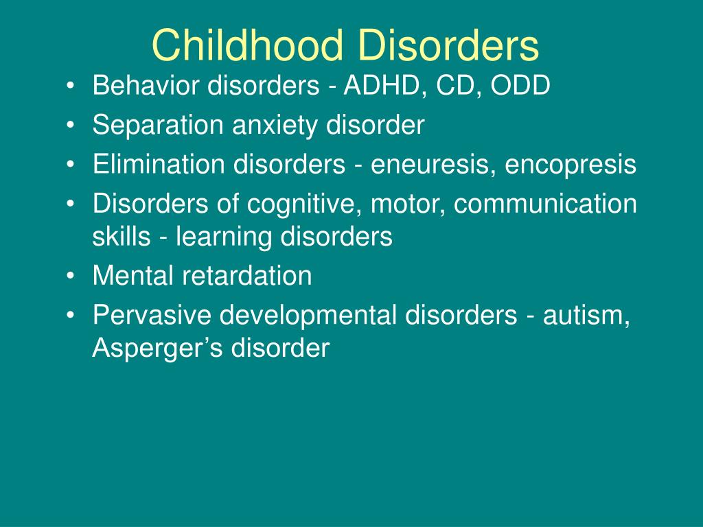 PPT - Childhood Disorders PowerPoint Presentation, free download - ID ...