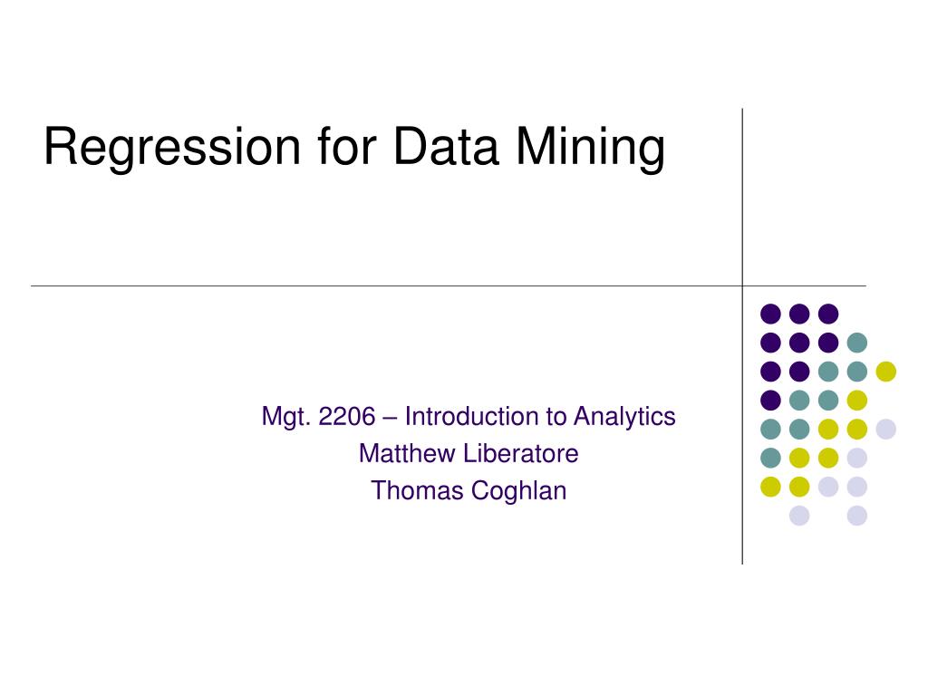 PPT - Regression for Data Mining PowerPoint Presentation, free download ...