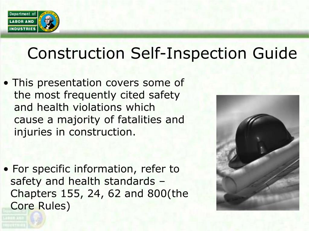 PPT - Construction Self-Inspection Guide PowerPoint Presentation, free ...