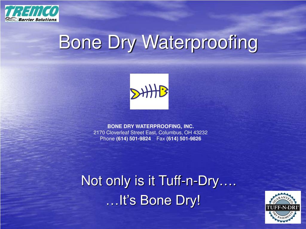 PPT - Bone Dry Waterproofing PowerPoint Presentation, free download ...