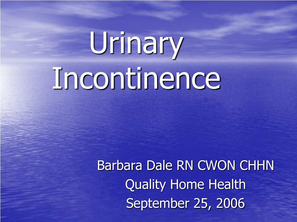 PPT - Urinary Incontinence PowerPoint Presentation, free download - ID ...