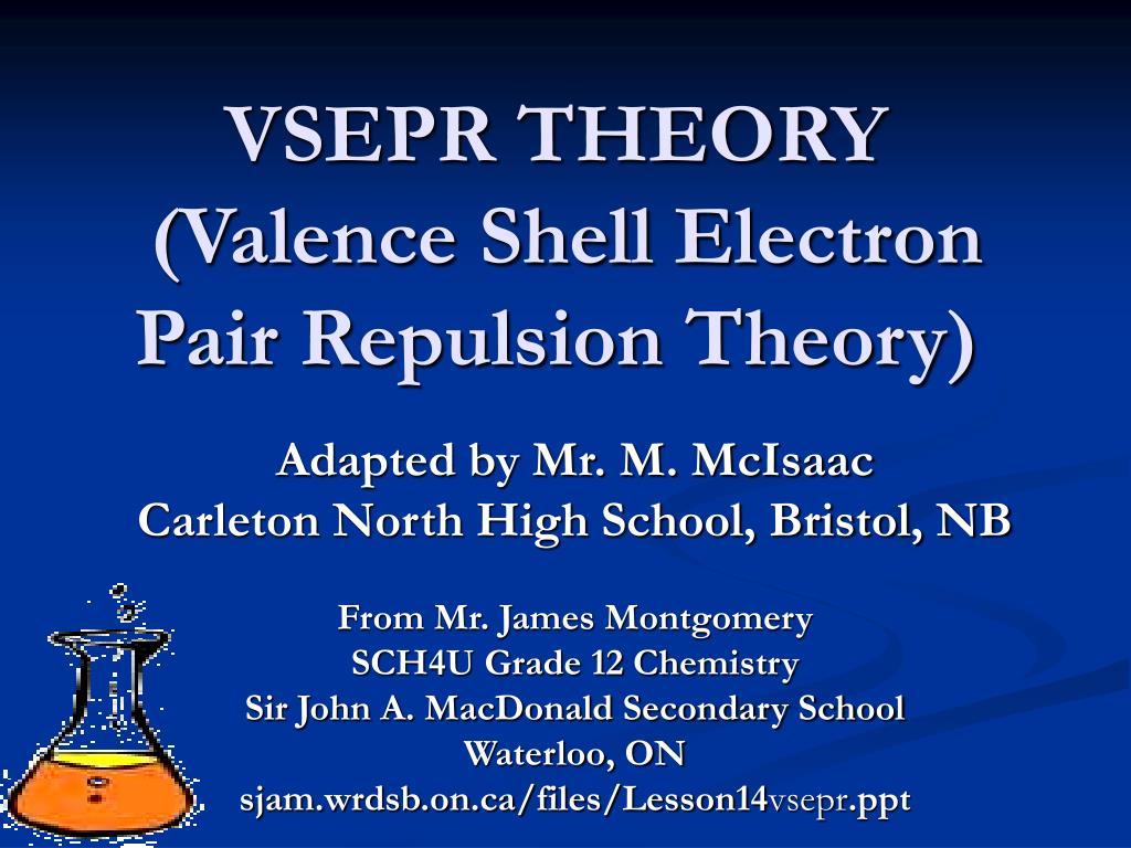 PPT - VSEPR THEORY (Valence Shell Electron Pair Repulsion Theory ...
