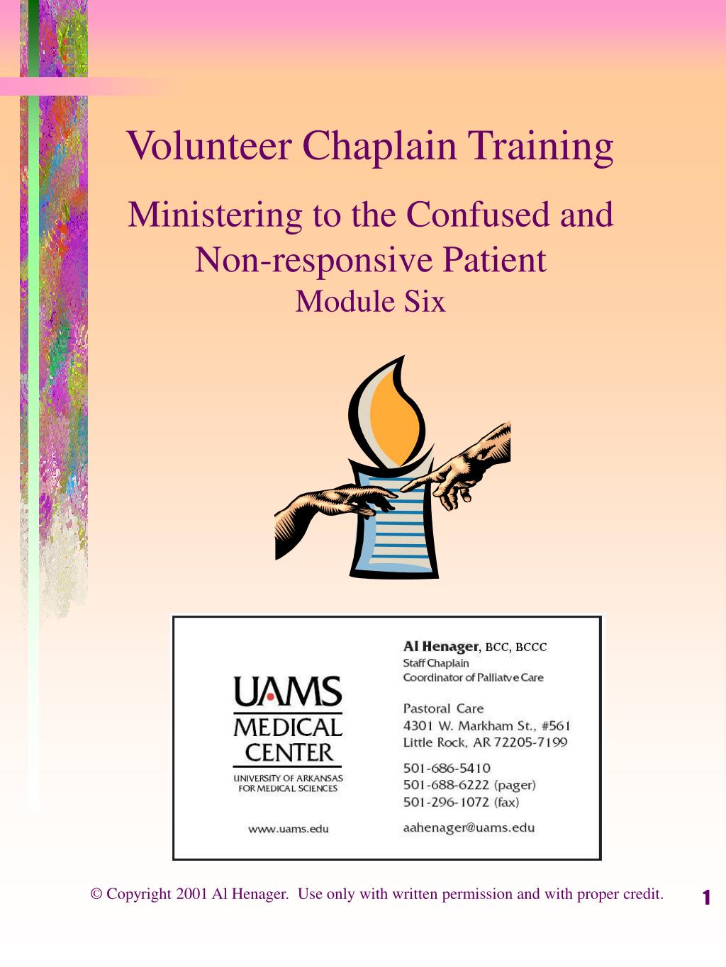 PPT - Volunteer Chaplain Training PowerPoint Presentation, free ...