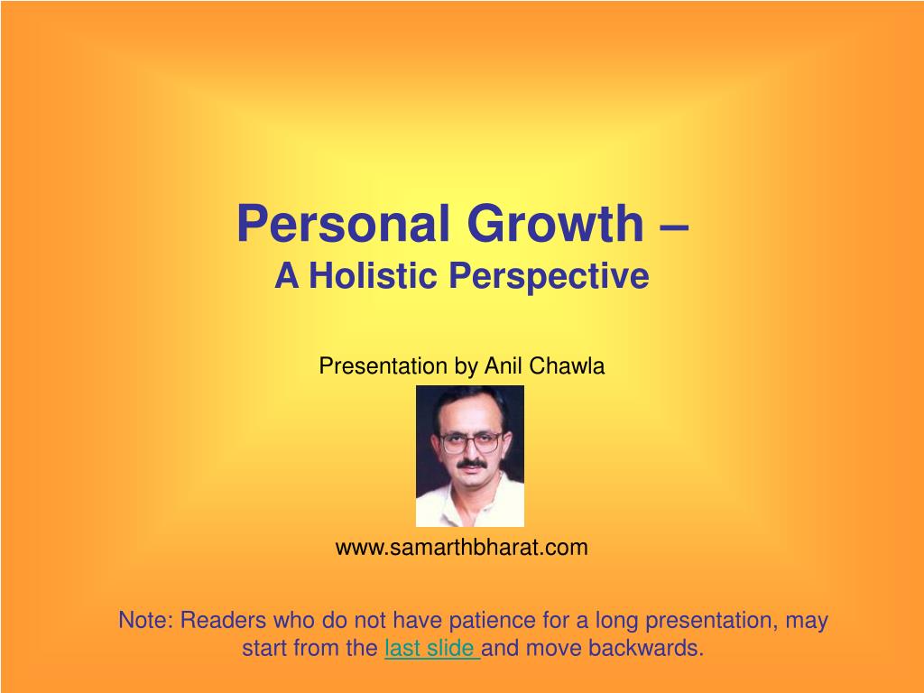 PPT - Personal Growth – A Holistic Perspective PowerPoint Presentation ...