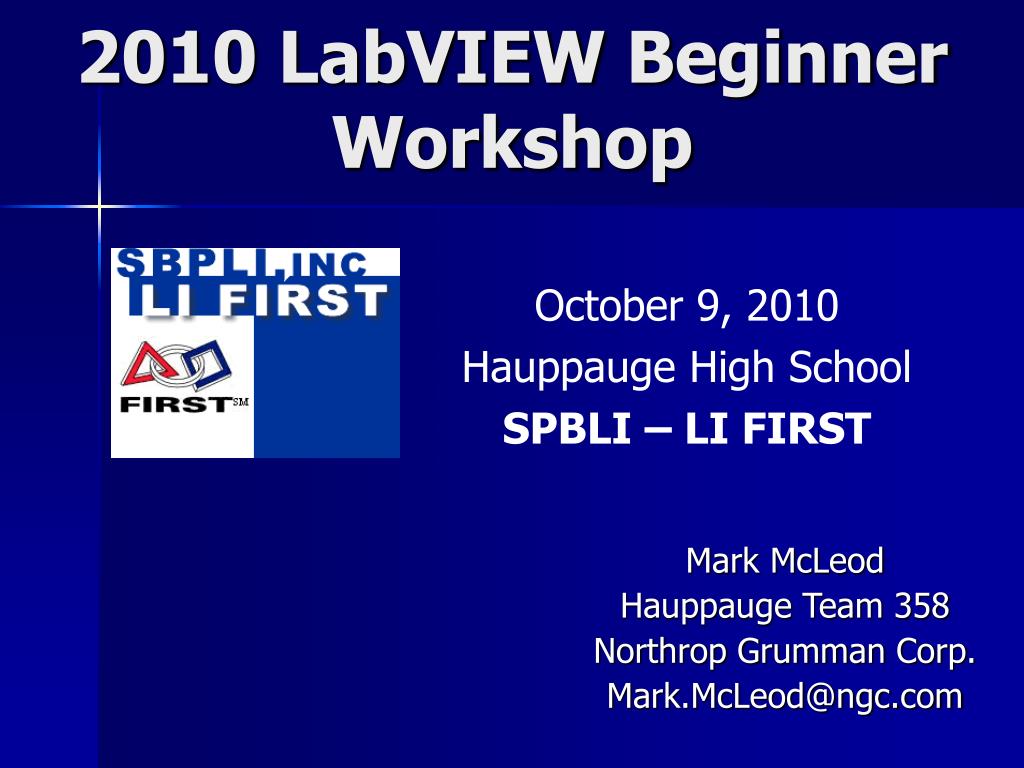 PPT - 2010 LabVIEW Beginner Workshop PowerPoint Presentation, free ...
