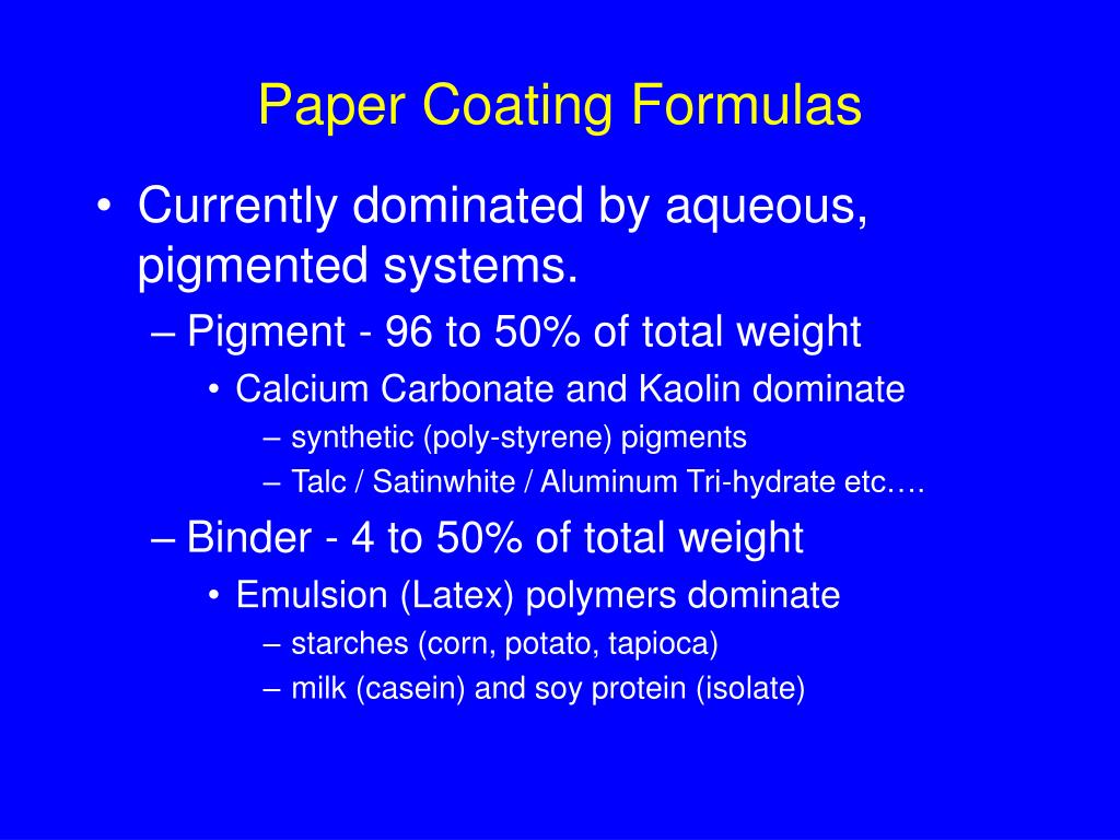 PPT - Paper Coating Formulas PowerPoint Presentation, free download ...