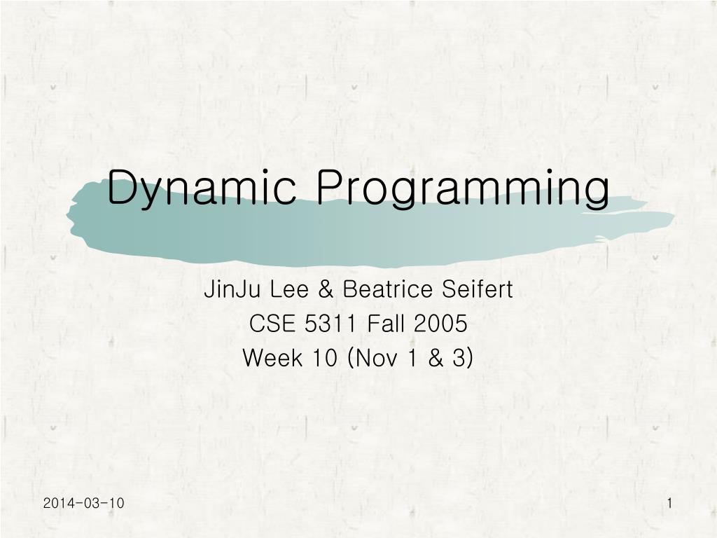 PPT - Dynamic Programming PowerPoint Presentation, free download - ID ...