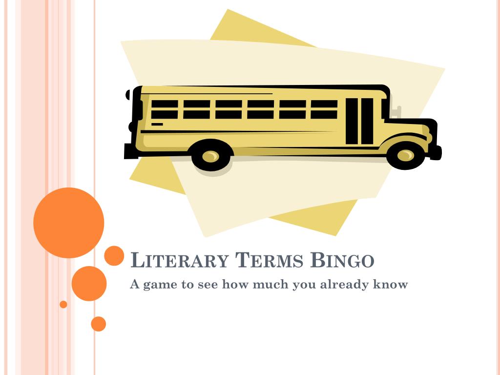 PPT - Literary Terms Bingo PowerPoint Presentation, free download - ID ...