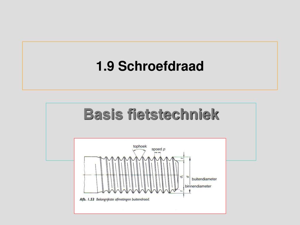 PPT - 1.9 Schroefdraad PowerPoint Presentation, free download - ID:219274