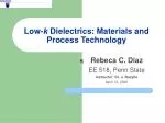 PPT - Low K materials PowerPoint Presentation, free download - ID:6591046