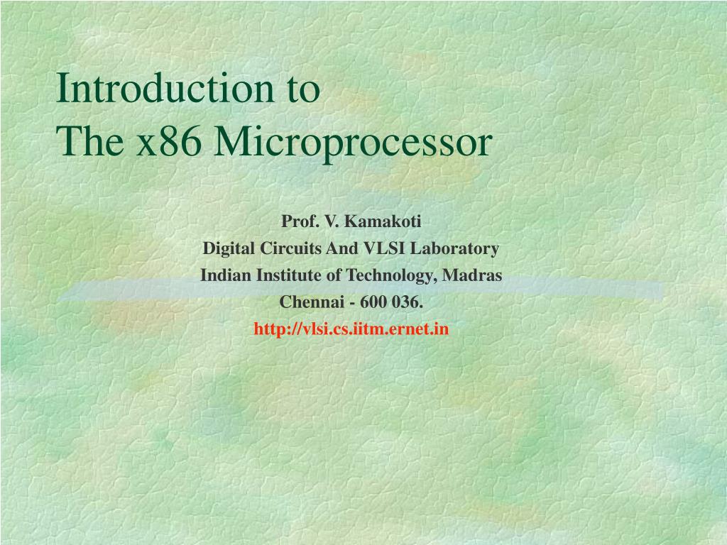 PPT - Introduction to The x86 Microprocessor PowerPoint Presentation ...