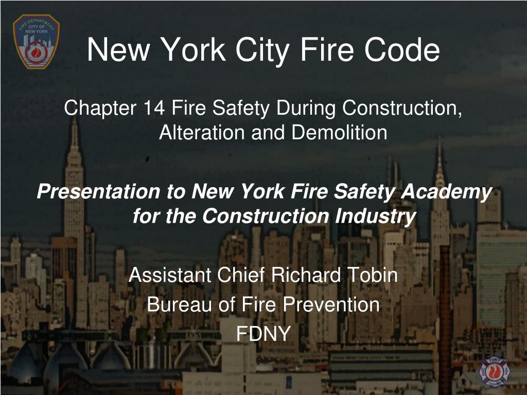 PPT - New York City Fire Code PowerPoint Presentation, free download ...