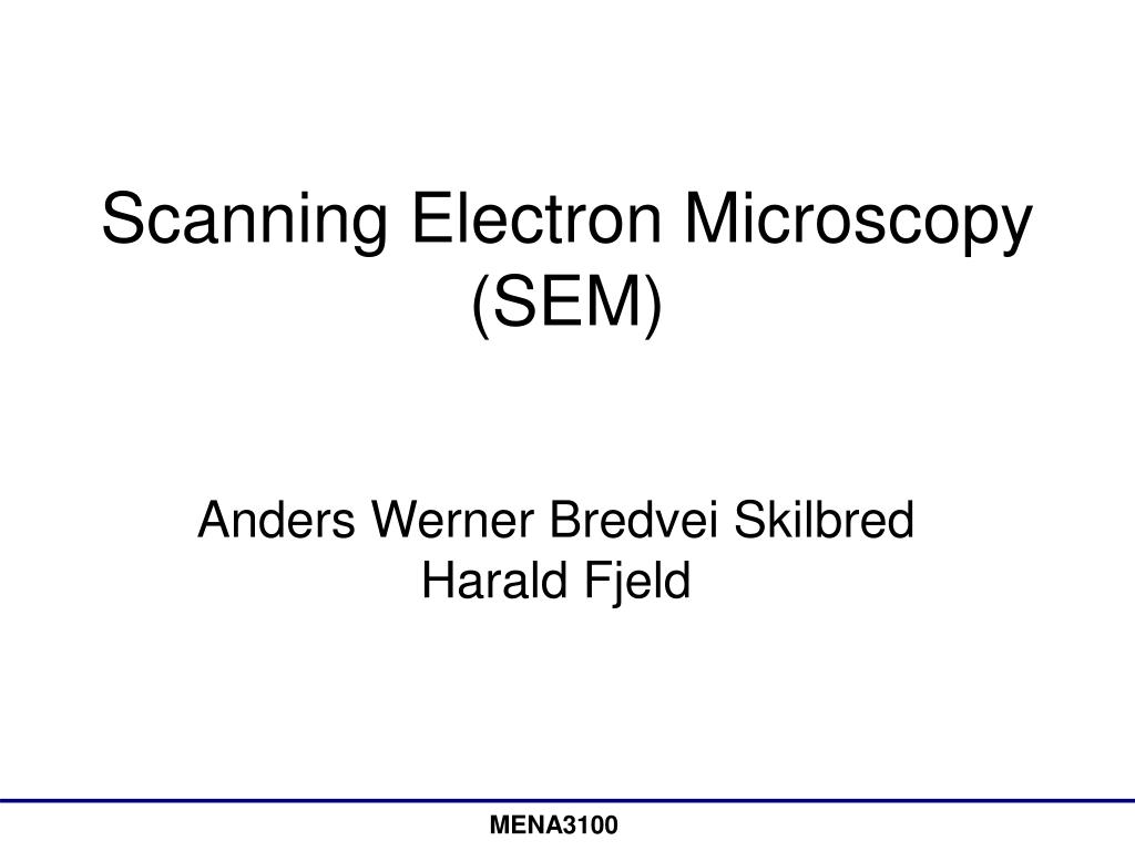 PPT - Scanning Electron Microscopy (SEM) PowerPoint Presentation, free ...