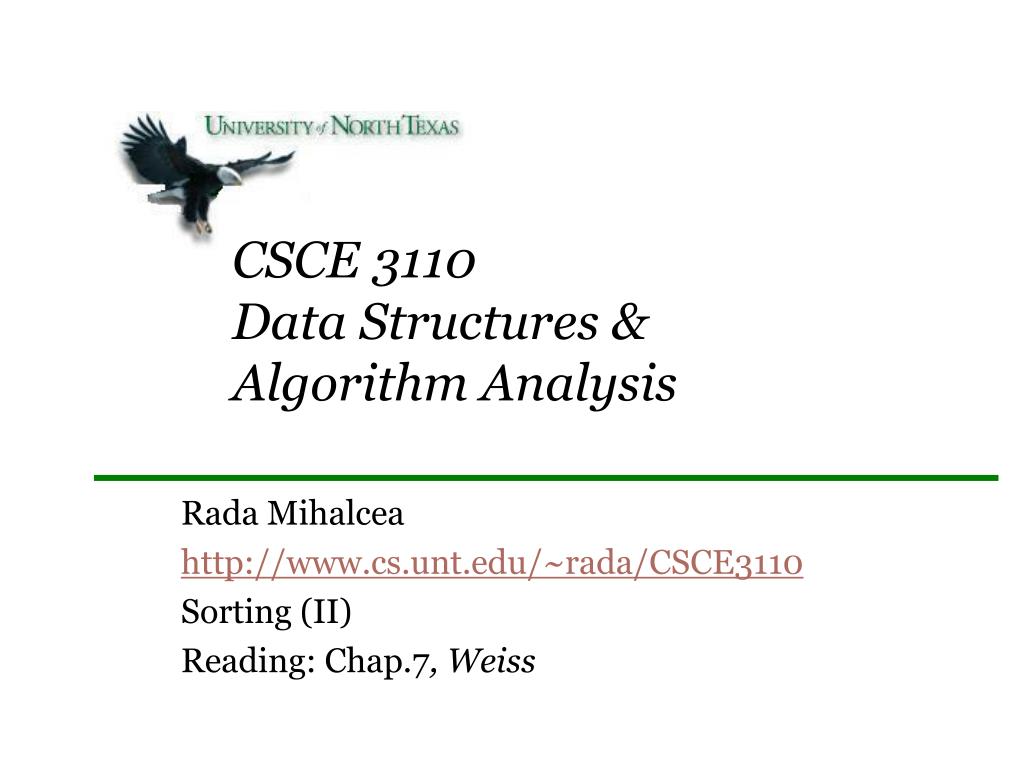 PPT - CSCE 3110 Data Structures & Algorithm Analysis PowerPoint ...