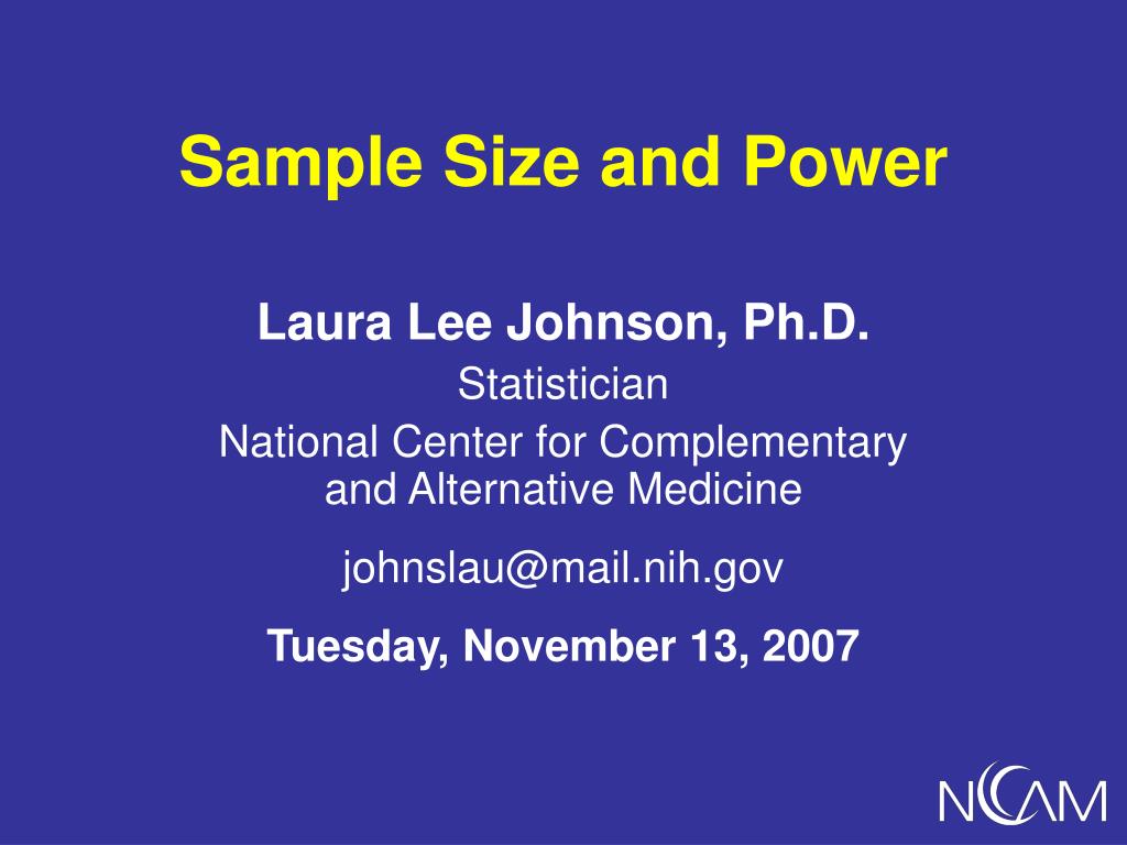 PPT - Sample Size and Power PowerPoint Presentation, free download - ID ...