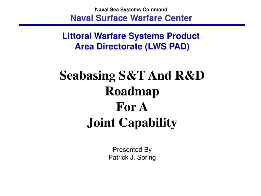 PPT - Naval Sea Systems Command Naval Surface Warfare Center PowerPoint ...