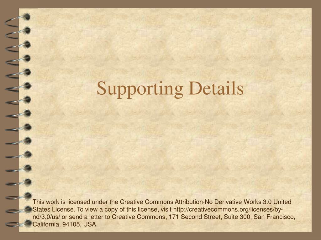 PPT - Supporting Details PowerPoint Presentation, free download - ID:224442