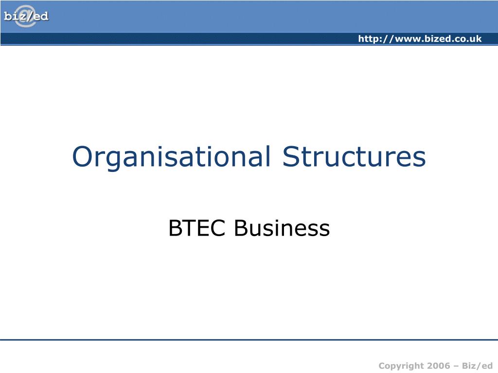 PPT - Organisational Structures PowerPoint Presentation, free download - ID:224858