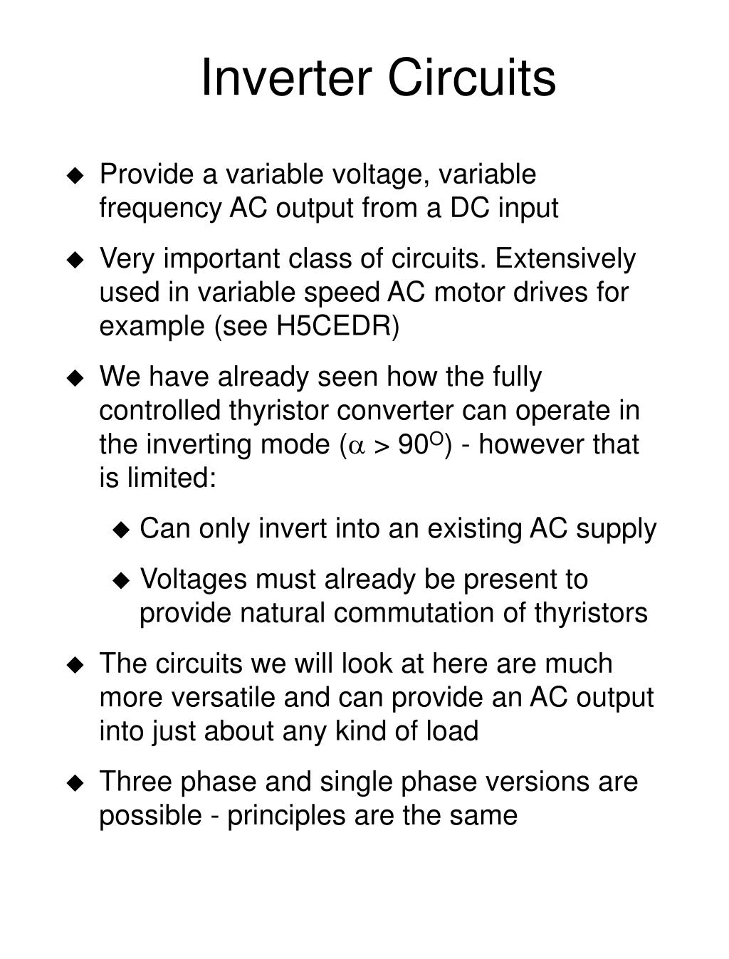 PPT - Inverter Circuits PowerPoint Presentation, free download - ID:226360