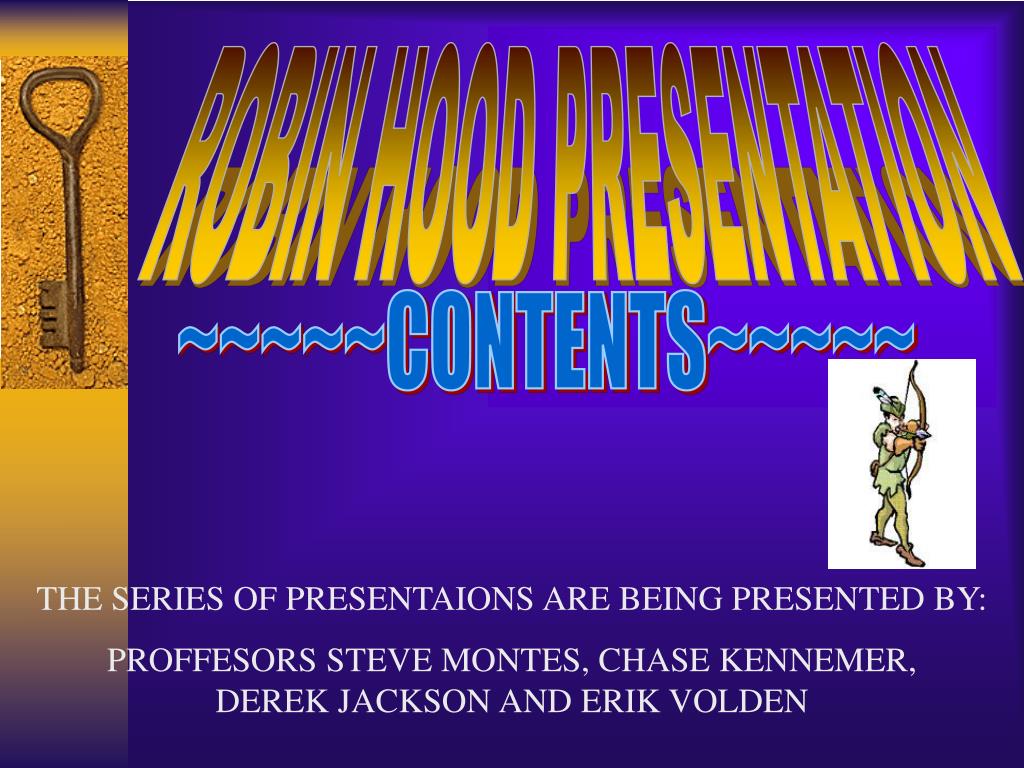 PPT - ROBIN HOOD PRESENTATION PowerPoint Presentation, free download ...