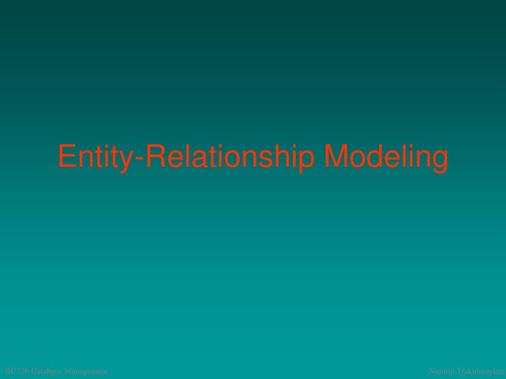 PPT - Entity-Relationship Modeling PowerPoint Presentation, free ...