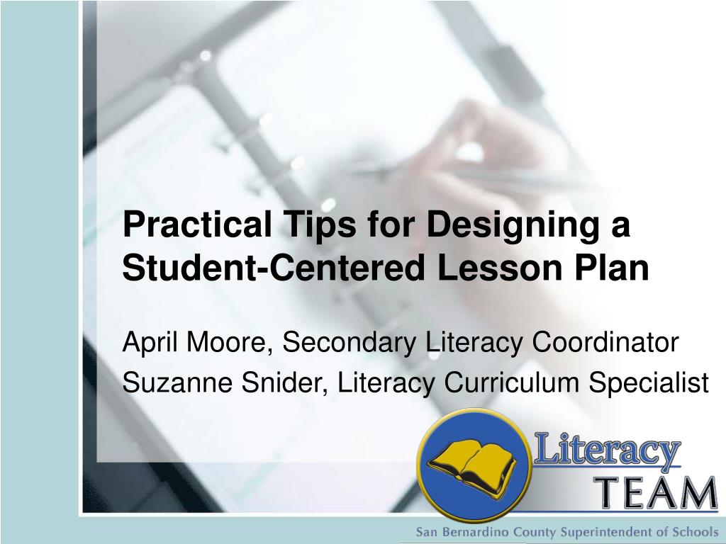 PPT - Practical Tips for Designing a Student-Centered Lesson Plan PowerPoint Presentation - ID ...
