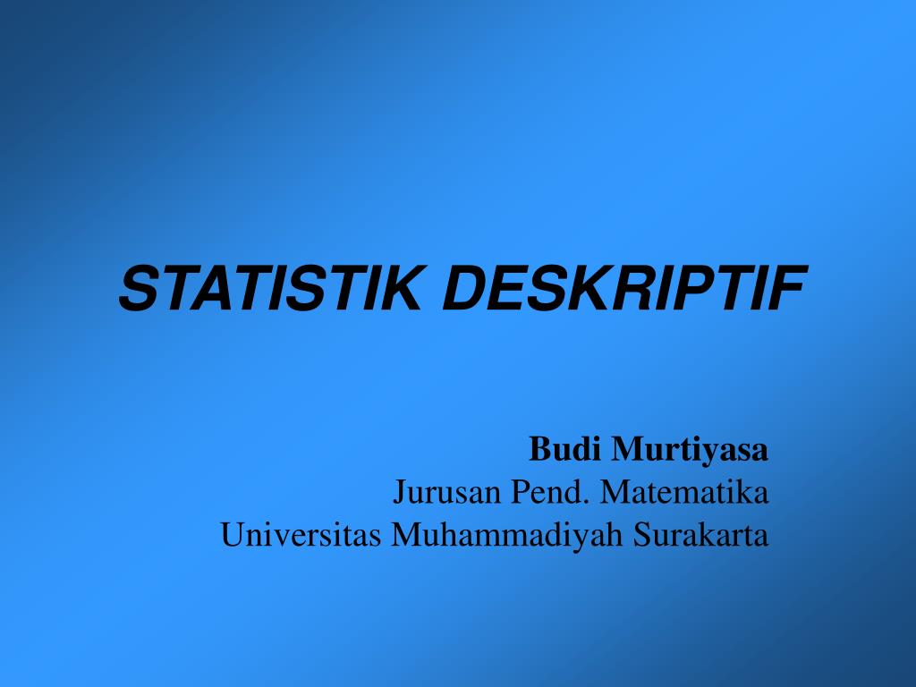 PPT - STATISTIK DESKRIPTIF PowerPoint Presentation, free download - ID ...