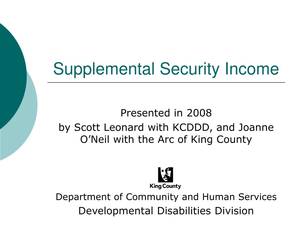 PPT - Supplemental Security Income PowerPoint Presentation, free ...
