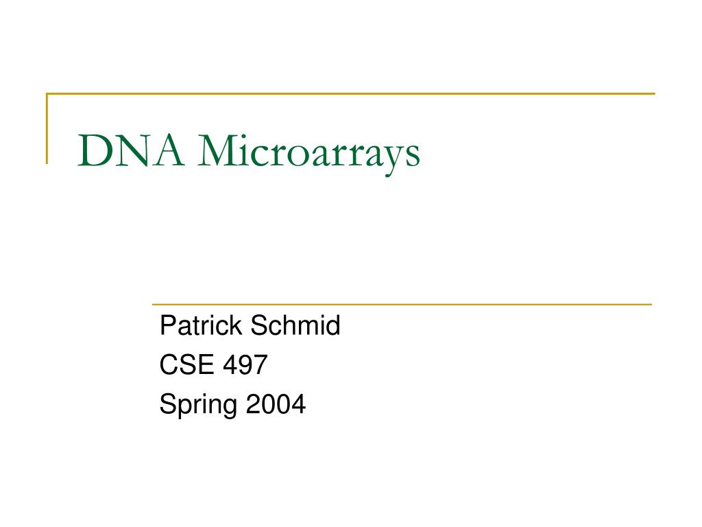 PPT - DNA Microarrays PowerPoint Presentation, free download - ID:231988