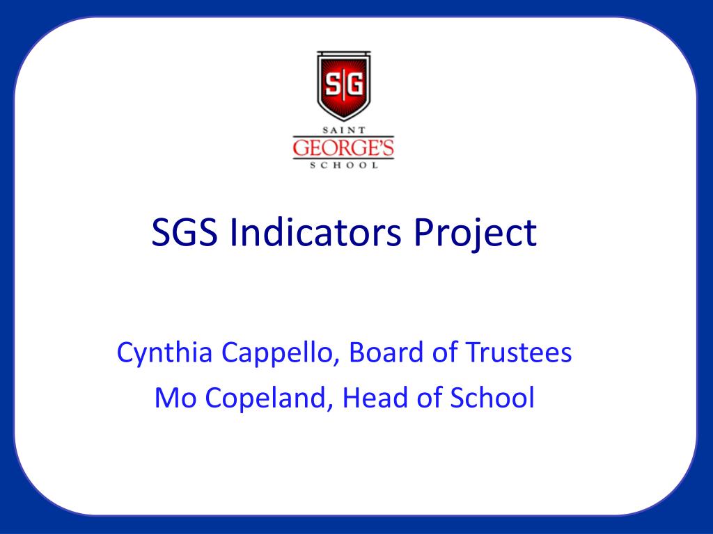 PPT - SGS Indicators Project PowerPoint Presentation, free download ...