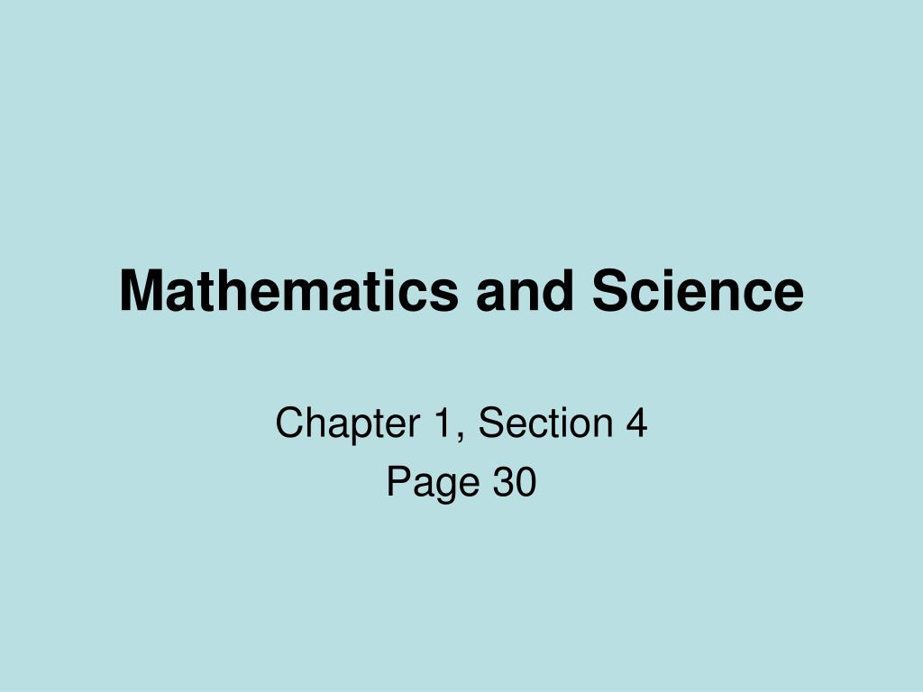 PPT - Mathematics and Science PowerPoint Presentation, free download ...