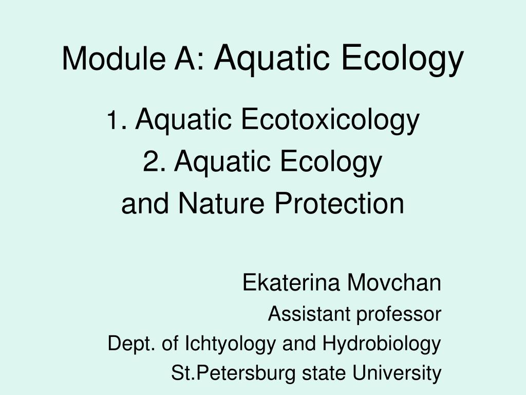 PPT - Module A: Aquatic Ecology PowerPoint Presentation, free download ...