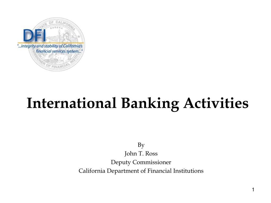 PPT - International Banking Activities PowerPoint Presentation, free ...