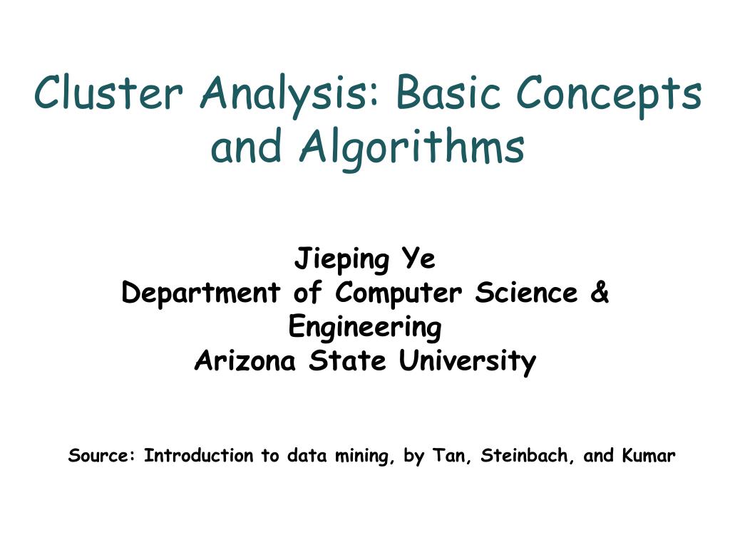 Ppt Cluster Analysis Basic Concepts And Algorithms Powerpoint Presentation Id236827