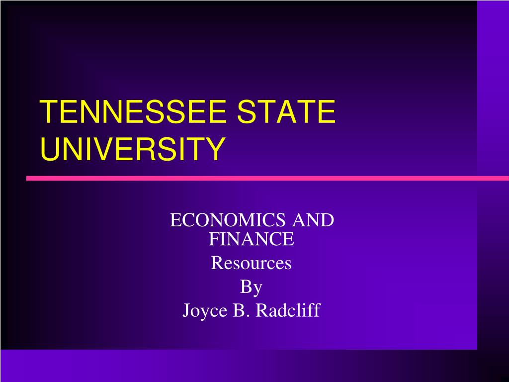 PPT - TENNESSEE STATE UNIVERSITY PowerPoint Presentation, free download ...