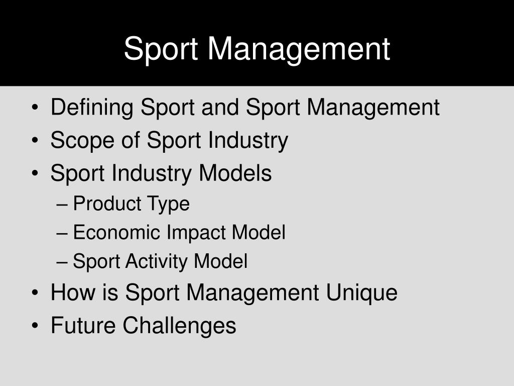 PPT - Sport Management PowerPoint Presentation, free download - ID:237156