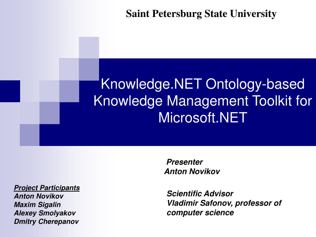 PPT - Knowledge.NET Ontology-based Knowledge Management Toolkit for ...