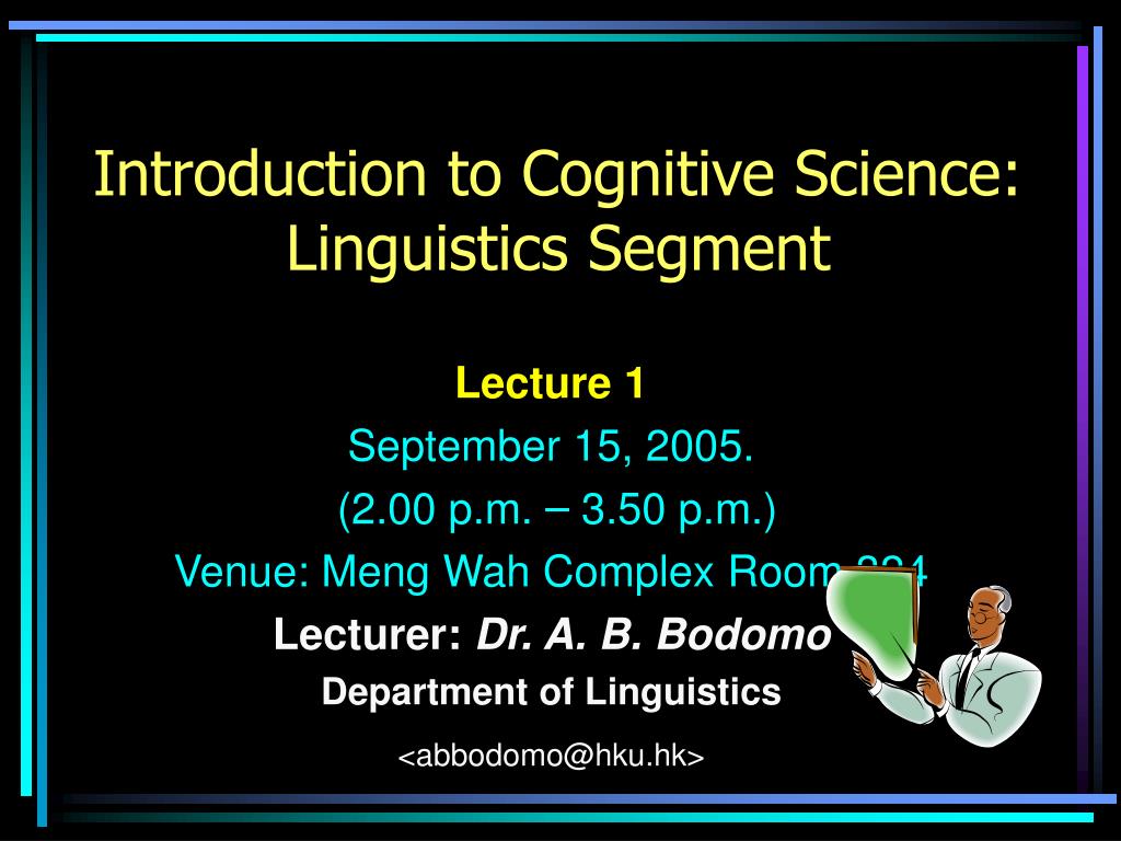 PPT - Introduction to Cognitive Science: Linguistics Segment PowerPoint ...