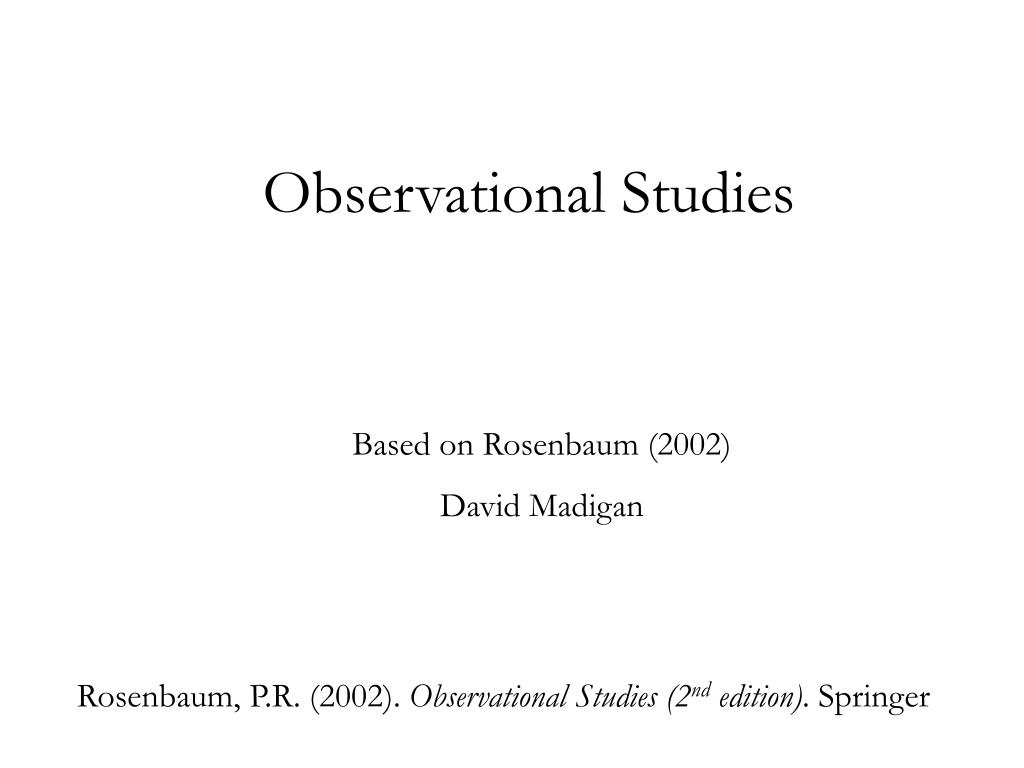 PPT - Observational Studies PowerPoint Presentation, free download - ID ...