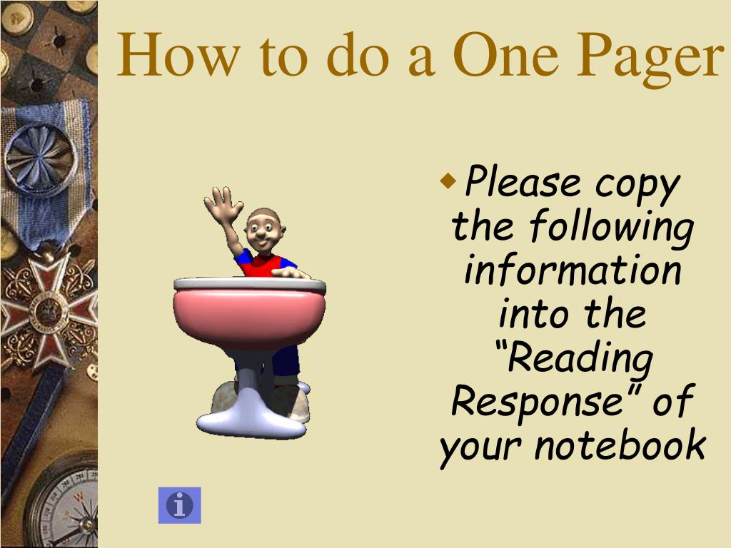 PPT - How to do a One Pager PowerPoint Presentation, free download - ID ...