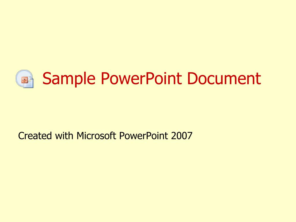 PPT - Sample PowerPoint Document PowerPoint Presentation, free download ...
